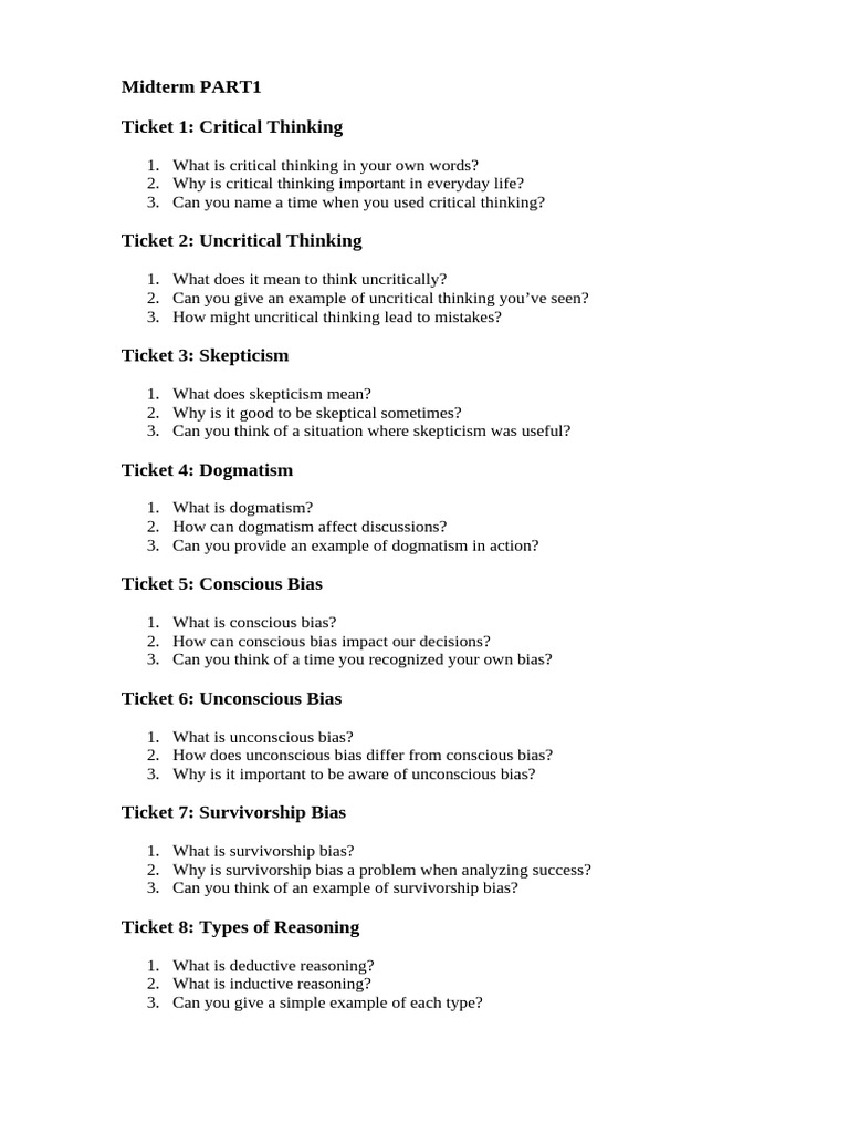 critical thinking part1 | PDF
