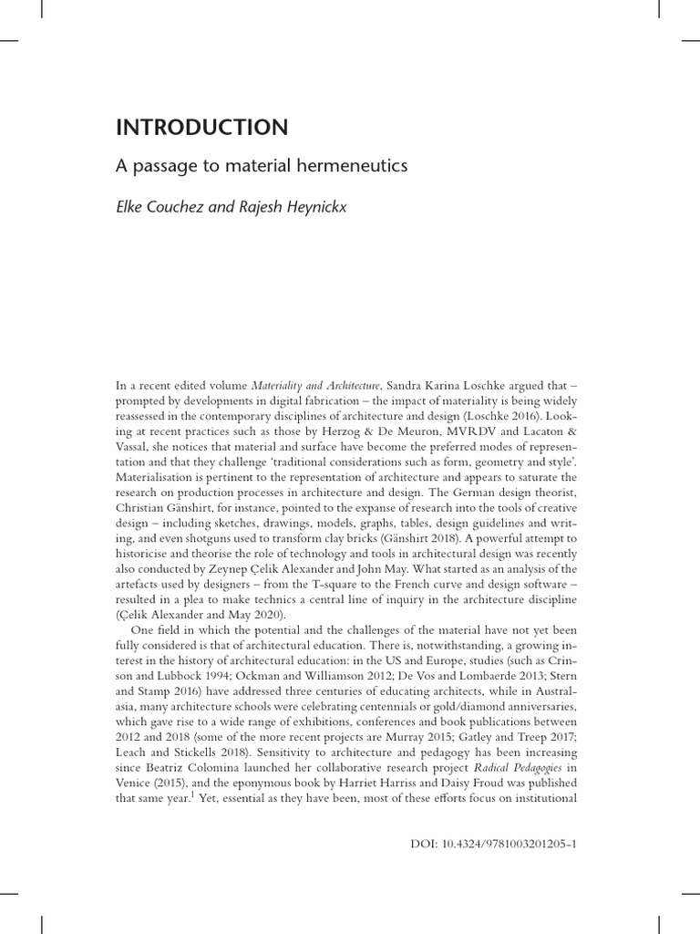 A Passage To Material Hermeneutics | PDF