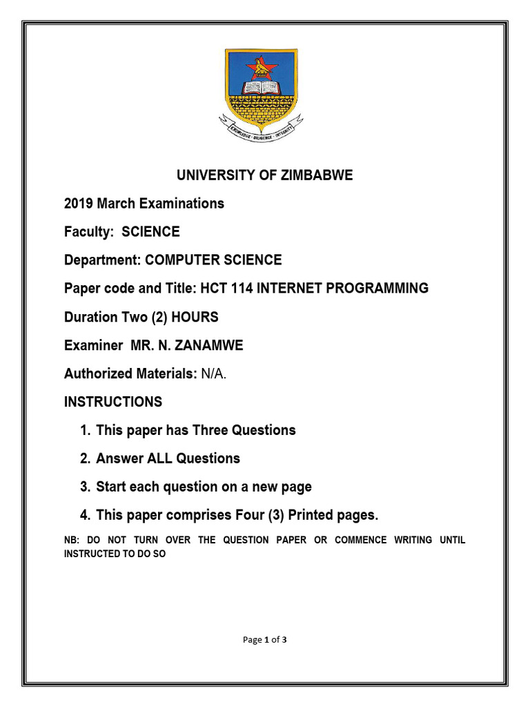 HCT 114 2019 | PDF | Computer Programming | Hypertext