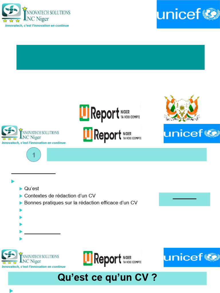 1 - Elaboration de CV | PDF