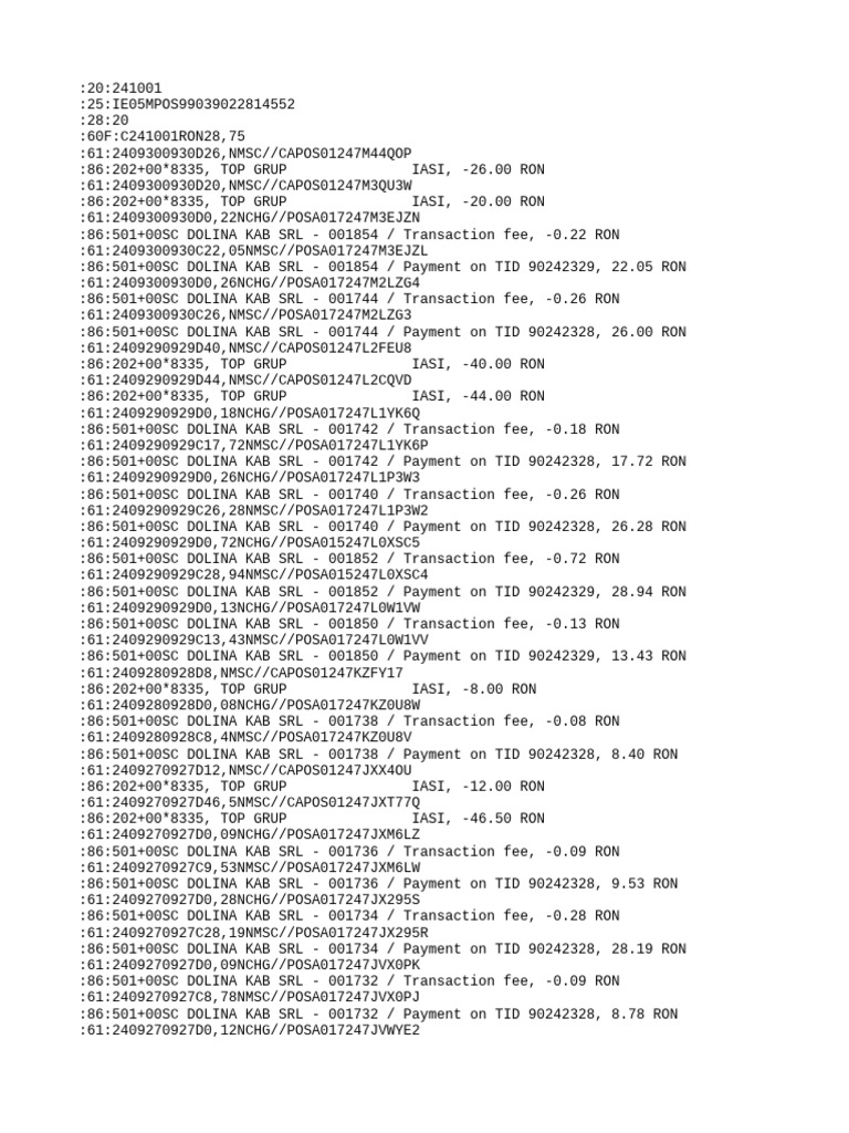 Monthly Statement 36958572 14.10.2024 | PDF