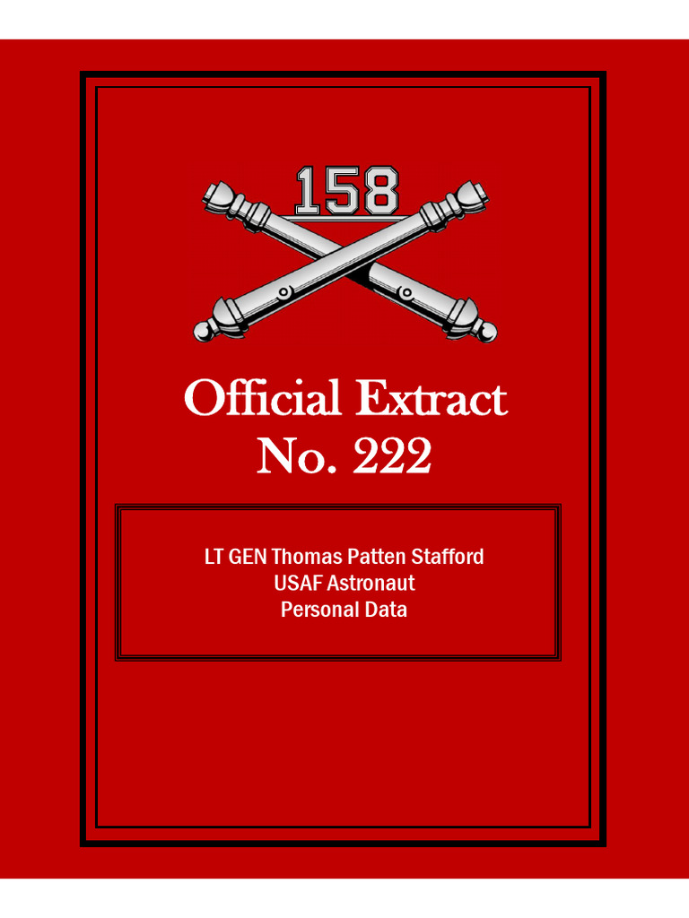 158th Field Artillery Official Extract No. 222 | PDF | Project Gemini ...