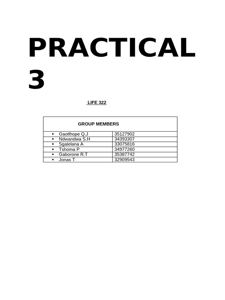 Practical Activity | PDF