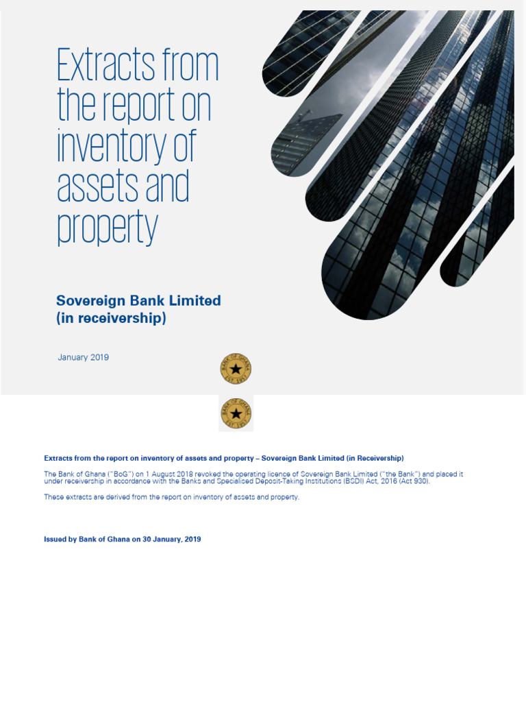 Sovereign Bank Limited Asset Inventory Report | PDF | Loans | Finance ...