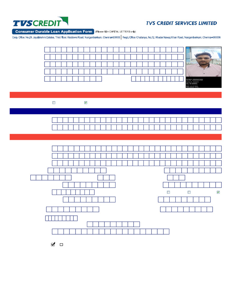 Application Form | PDF | Credit | Finance & Money Management