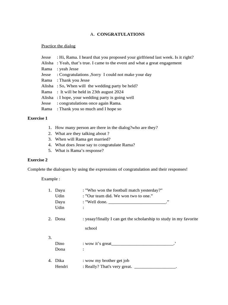 Congratulations | PDF