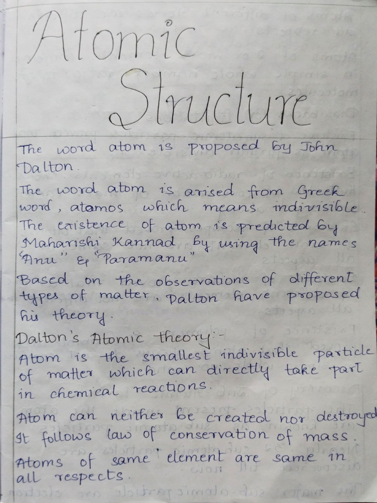 Atomic Structure | PDF