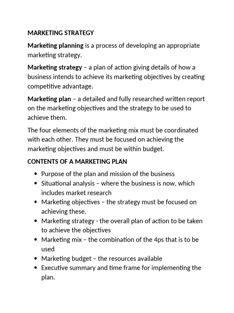 Marketing Strategy | PDF