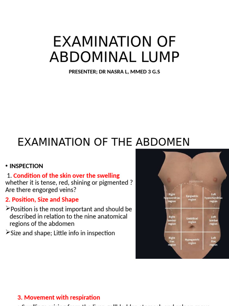 Examination of Abdominal Lump | PDF