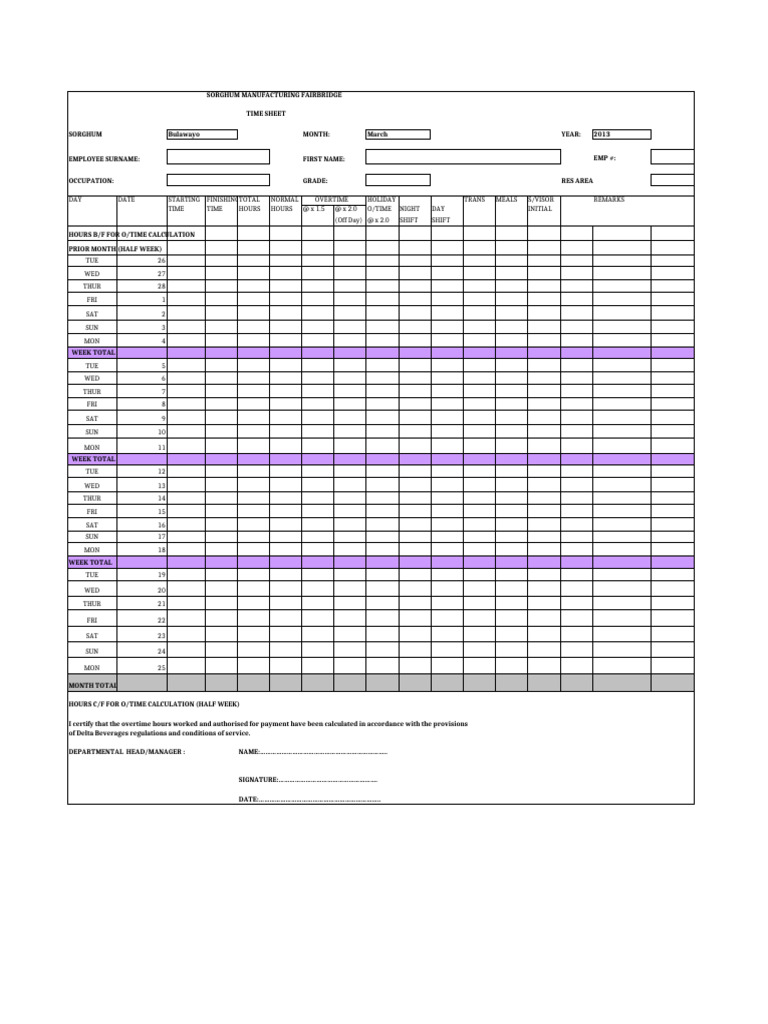 October Time Sheet 2021 | PDF