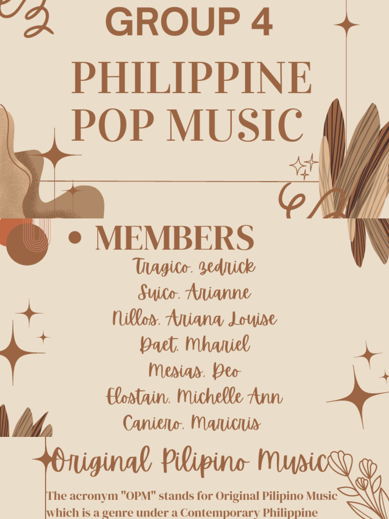 Philippine Pop Music (Mapeh 10) | PDF