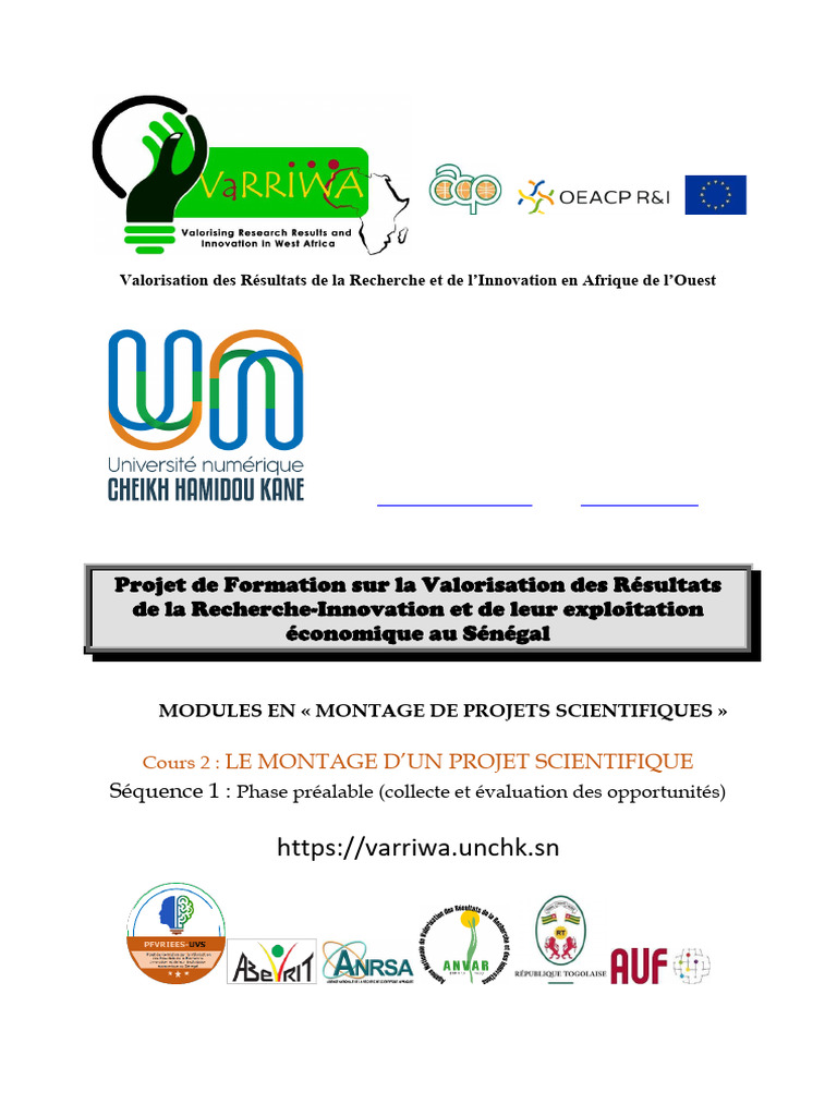 Le Montage D'un Projet Scientifique - Seq1 | PDF