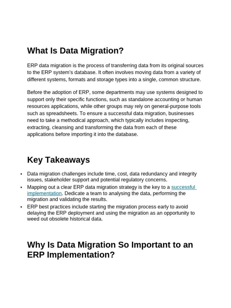 ERP Migration | PDF