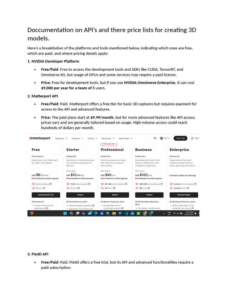 Doccumentation on API | PDF
