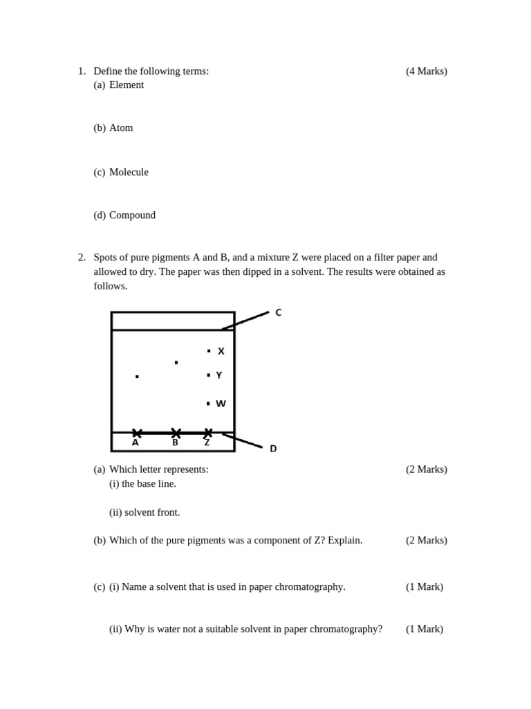 Chem F1 Mt3e Sep 2023 | PDF