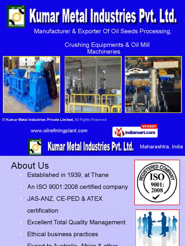 Kumar Metal Industries Private Limited Maharashtra India | PDF