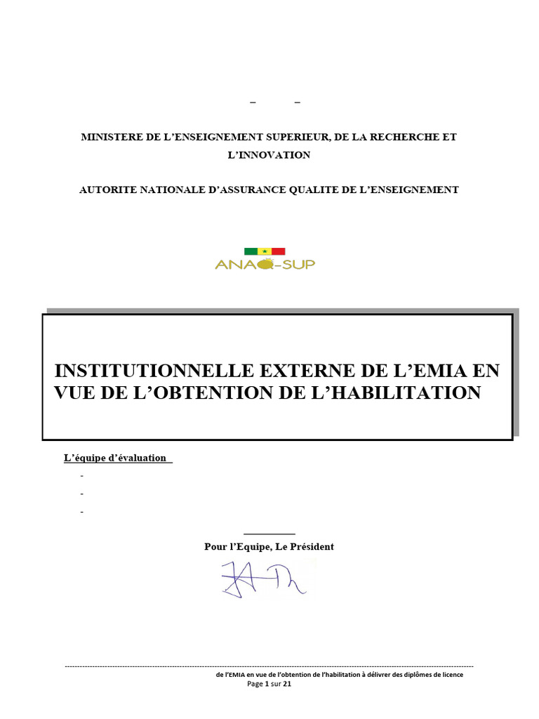 Accréditation ANAQ SUP | PDF