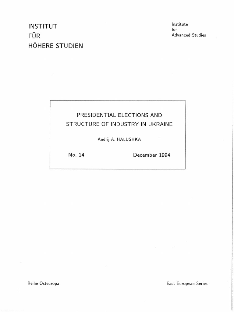 Presidential Elections and Structure of | PDF