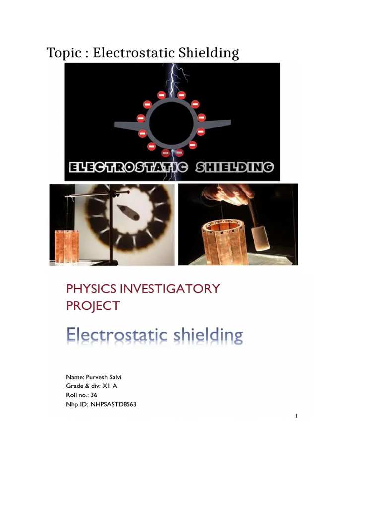 PROJECT electrostatics | PDF
