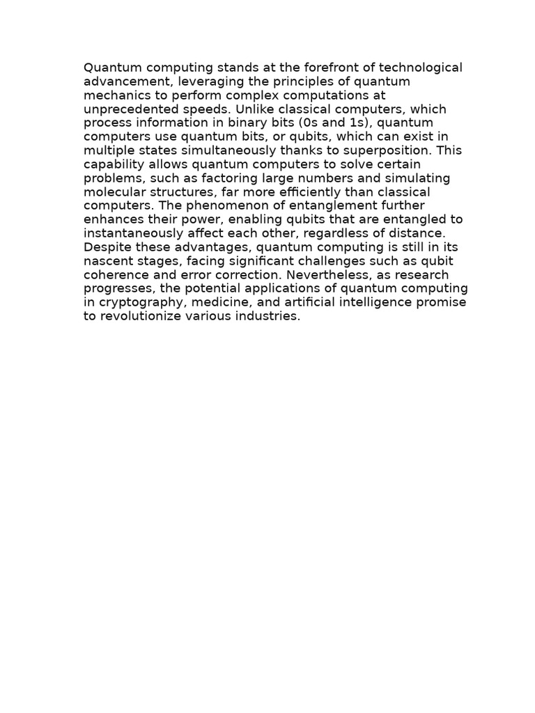 Quantum Computing Notes | PDF