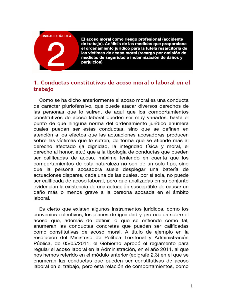 UD 2 - Acoso laboral | PDF
