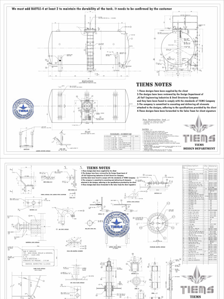 30kl Cylindrical Single Skin Saddle Mounted Fuel Stoarge Tank | PDF