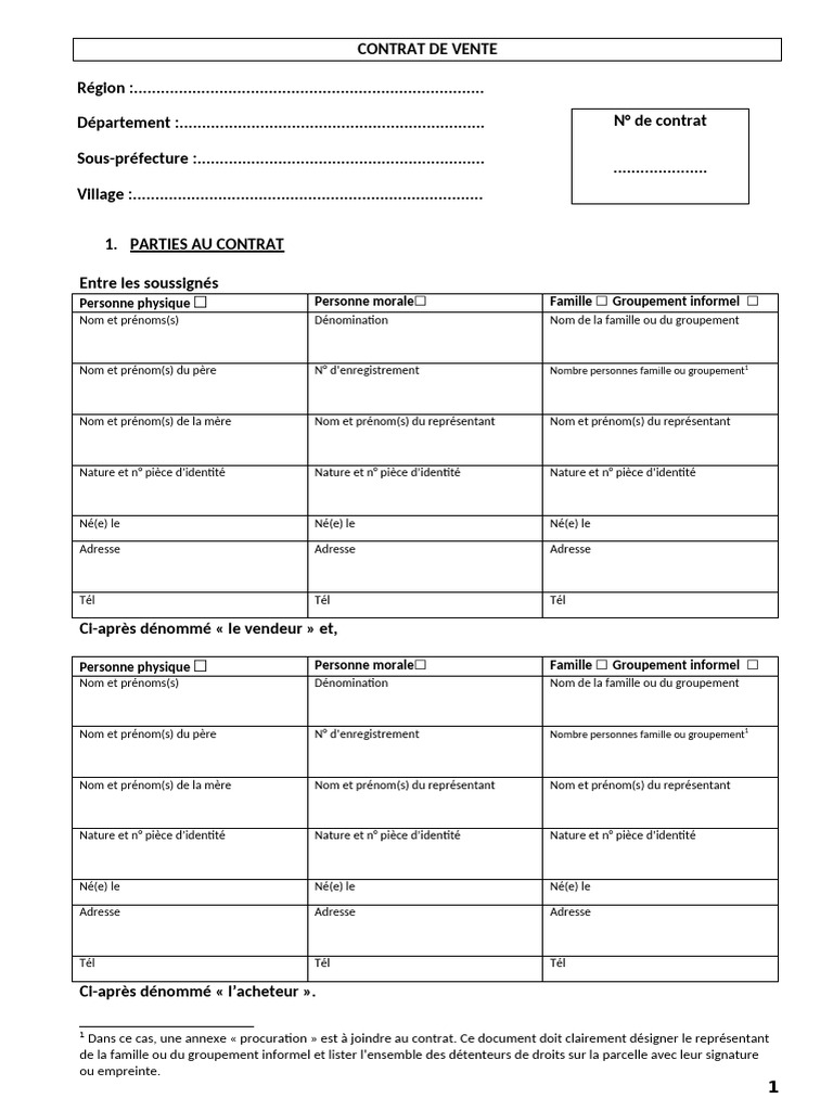 Contrat de Vente | PDF