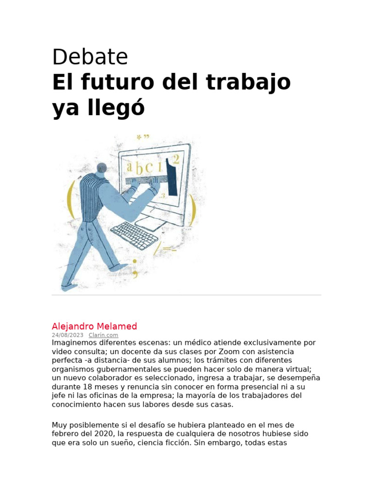 El Futuro Del Trabajo Ya Llegó | PDF
