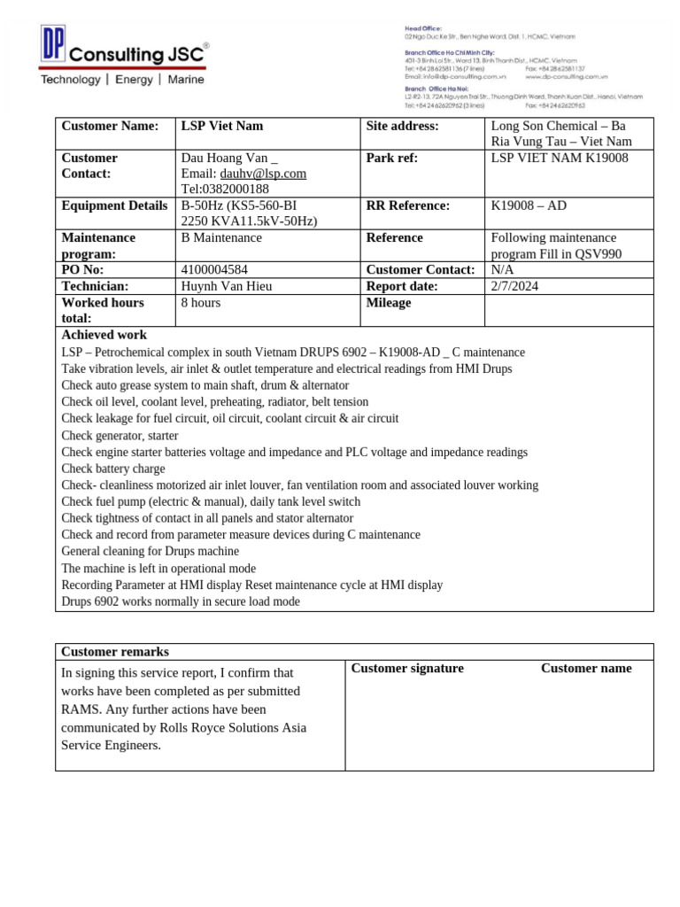 Maintenance B Drups 6902-2.7.2024 | PDF