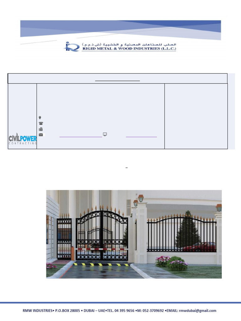 1111 Cpc_cast Aluminium, Gate and Fence | PDF