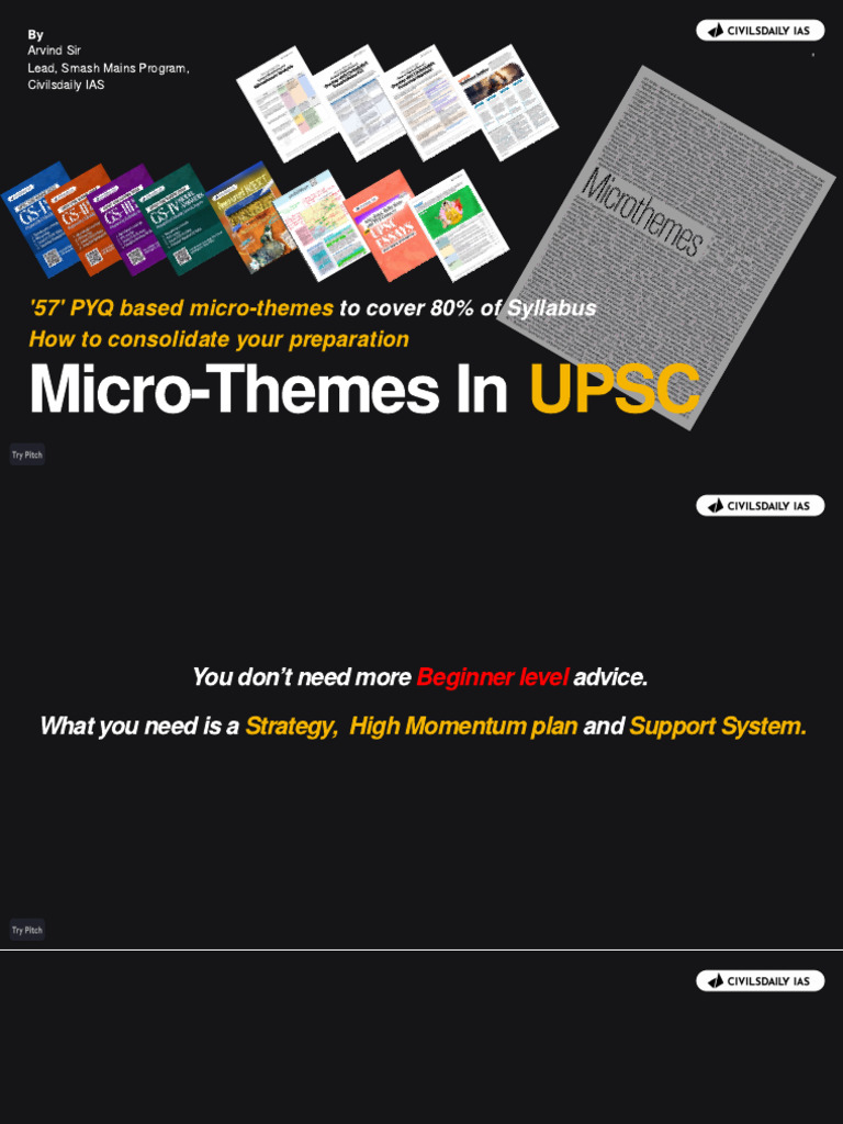 Civilsdaily IAS Webinar Arvind Sir - Micro-Themes in UPSC | PDF