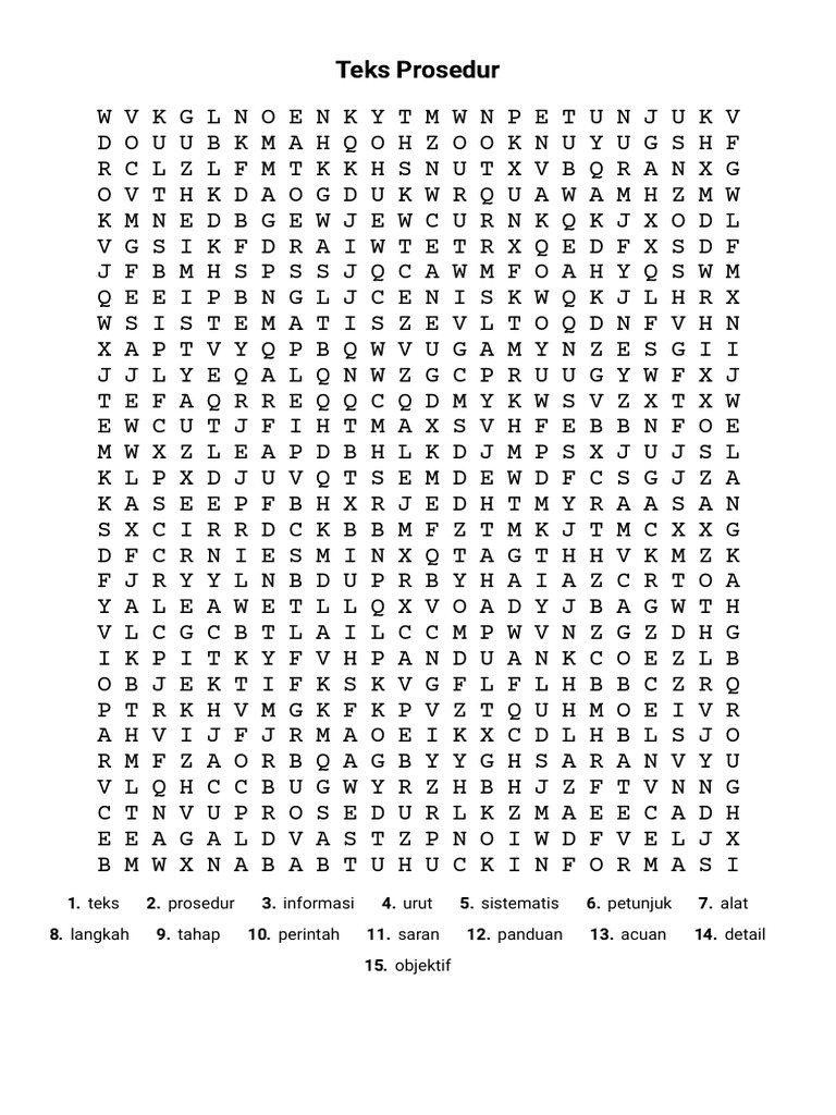 2 Teks Prosedur - Word Search Labs | PDF