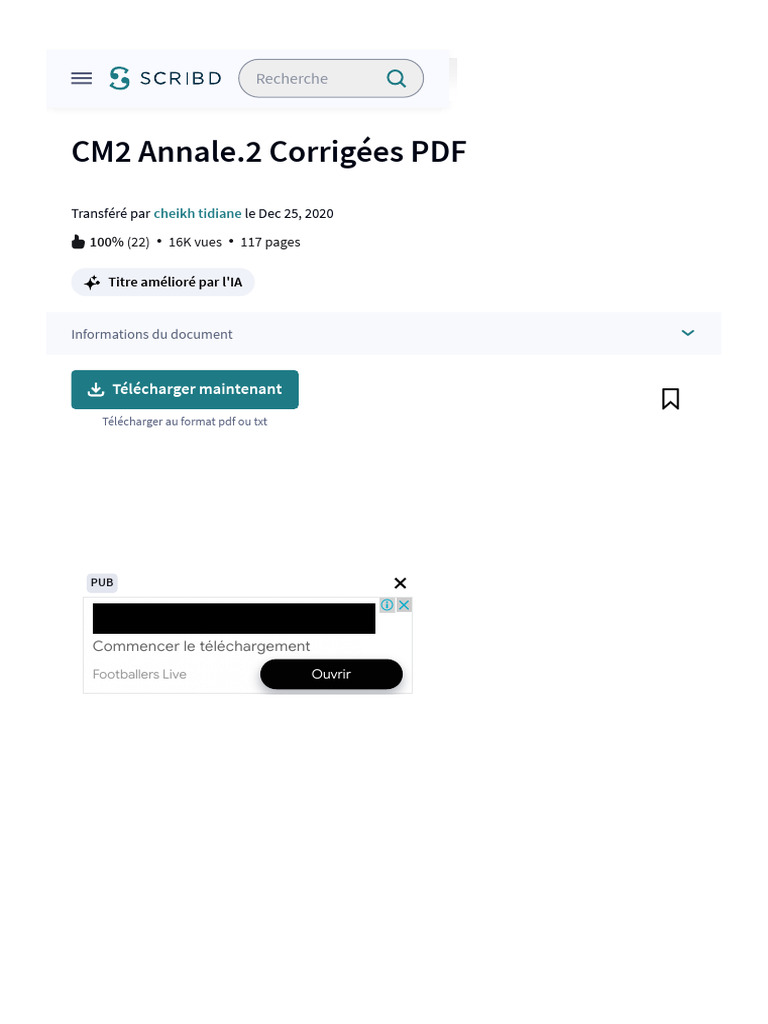 CM2 Annale.2 Corrigées PDF - PDF - Clause - Adjectif | PDF