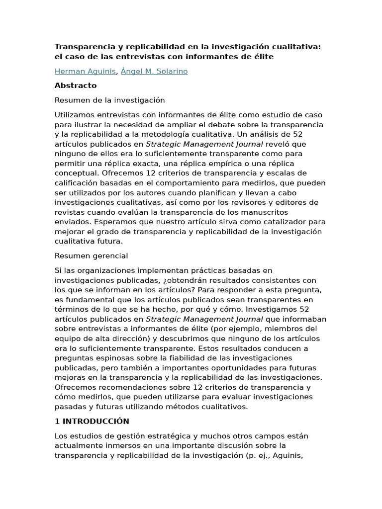 Lectura Sesión 2 Transparencia y Replicabilidad en La Investigación ...