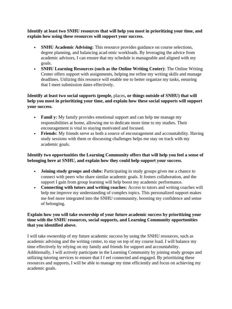 SNHU 107 Module Three Journal | PDF