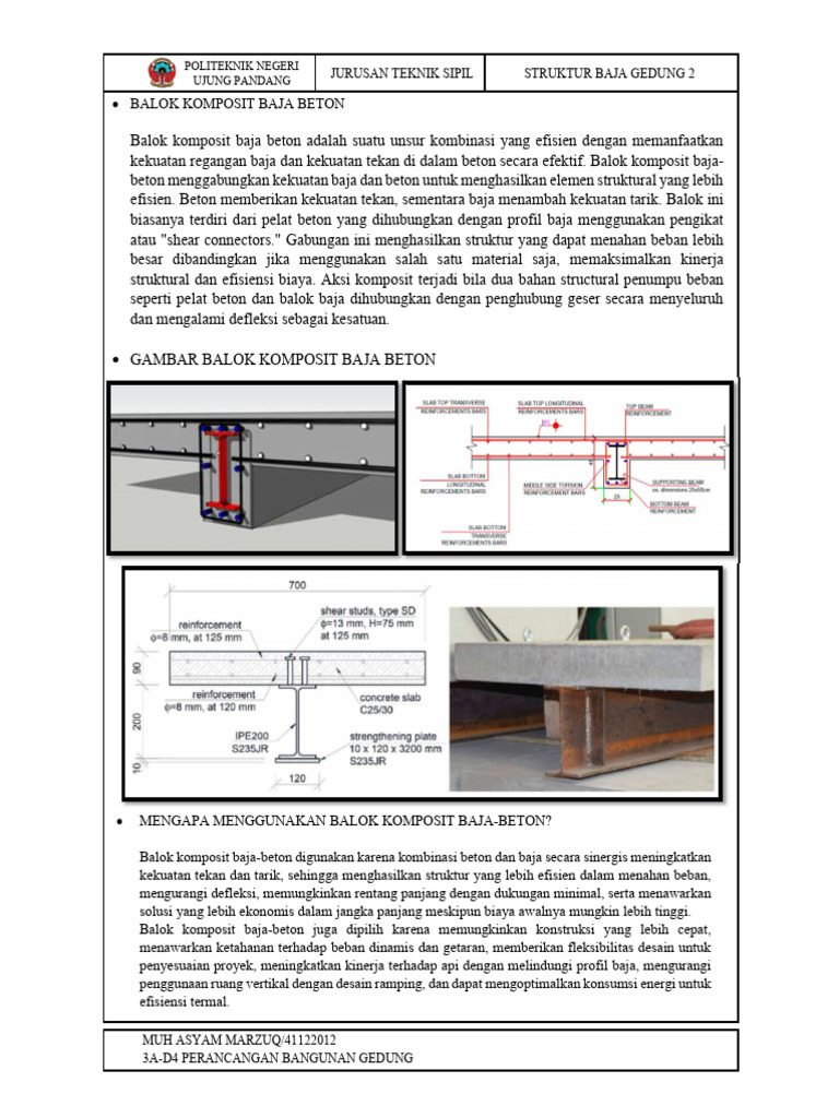 balok komposit | PDF