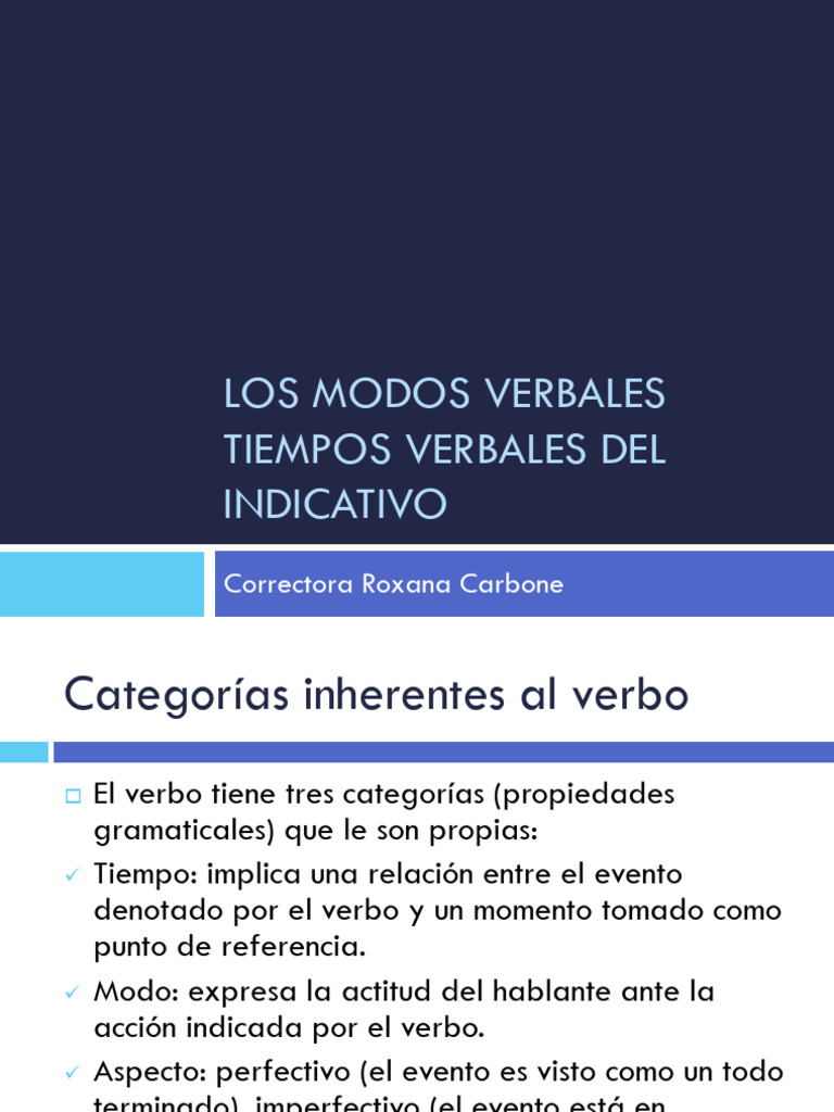 Los Modos Verbales | PDF