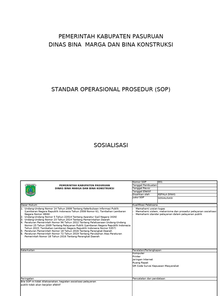 001 - Form Sop Flowchart - Sosialisasi Ok | PDF