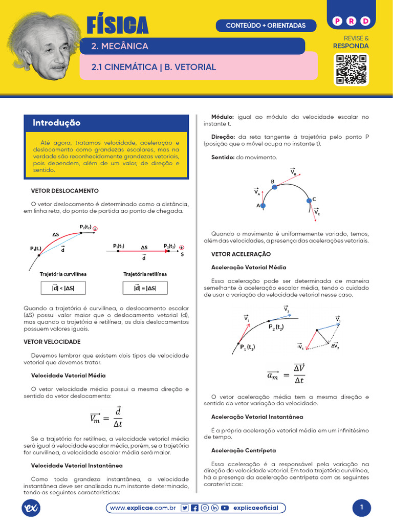 Cinemática Vetorial | PDF