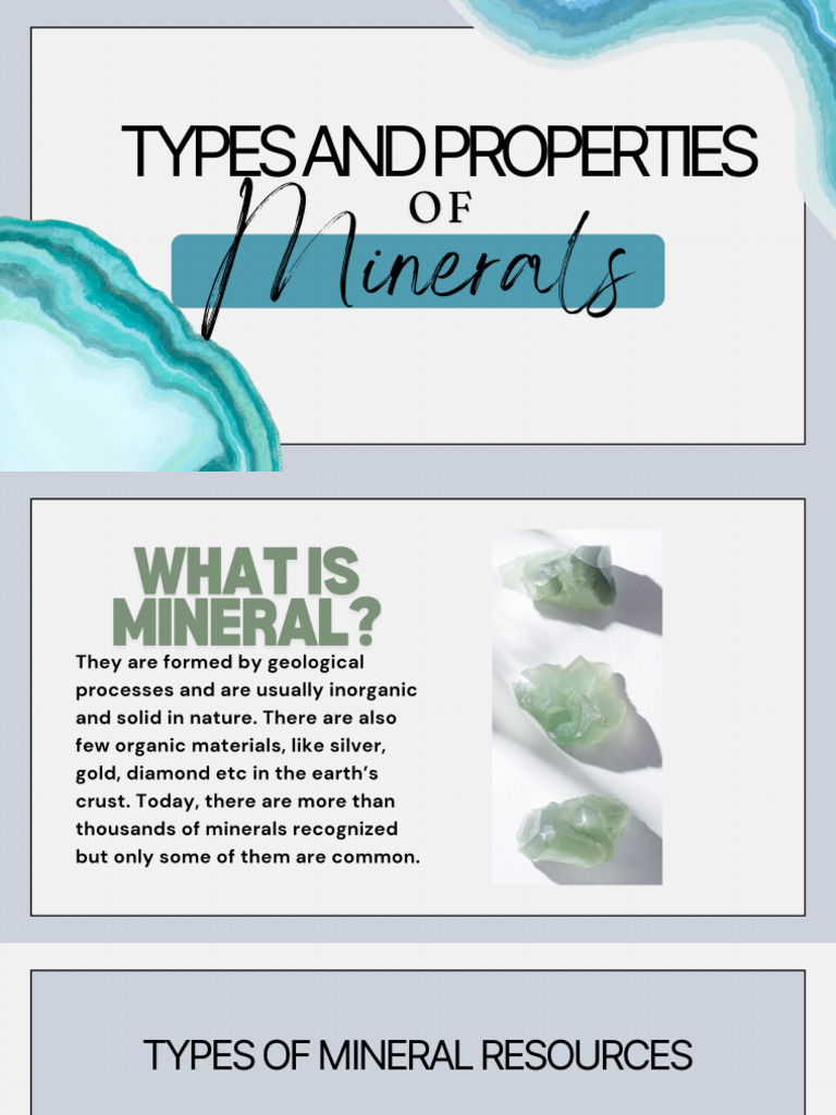 Types and Properties of Minerals | PDF