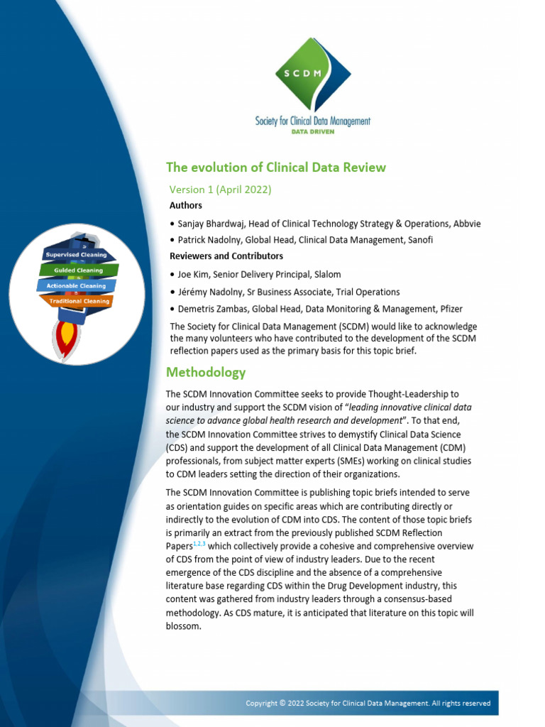 SCDM The Evolution of Clinical Data Review FINAL | PDF