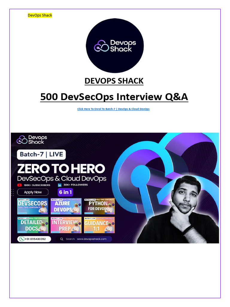 500 Devsecops Interview Questions And Answers Pdf