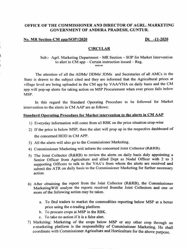 Circular-SOP CMAPP - R | PDF