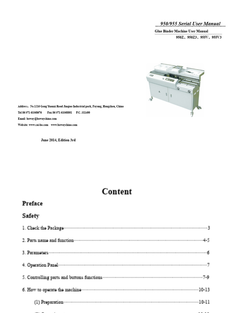 Binder 950z 950z3 955 955v3 Glue Binder | PDF