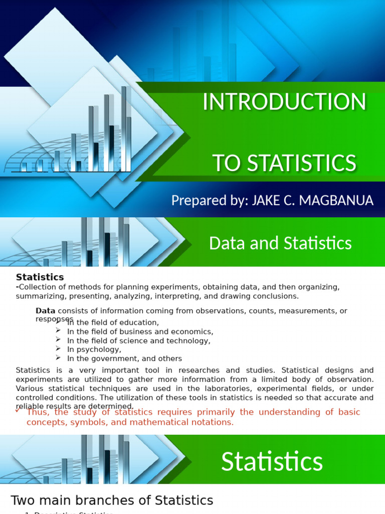 Lesson 1 Introduction To Statistics | PDF | Statistics | Categorical Variable