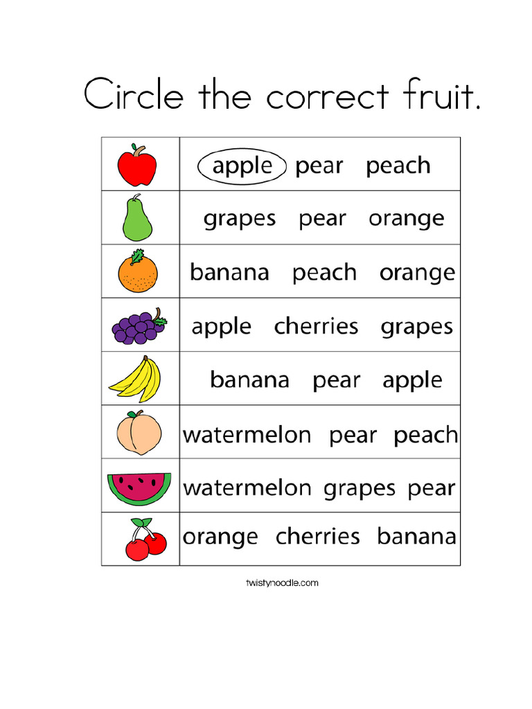 Find The Fruit | PDF