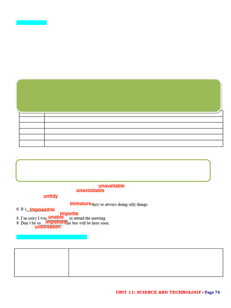 E8 Unit 11 (MLH) | PDF
