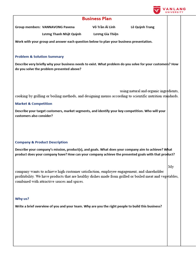 Business Plan | PDF
