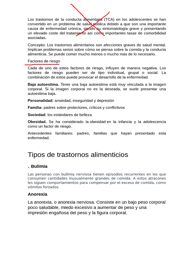 Trastorno Alimenticios Exposicion | PDF