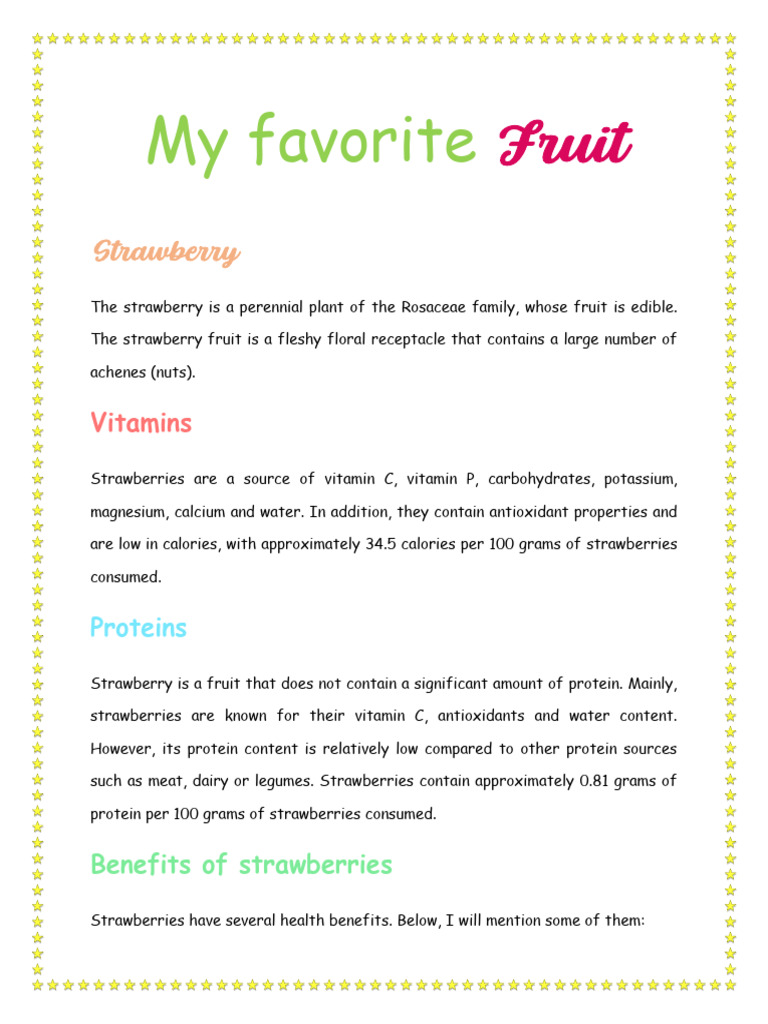 My Favorite Fruit | PDF
